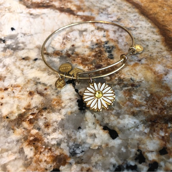 Alex and Ani | Jewelry | Alex And Ani Gold Daisy Bangle | Poshmark